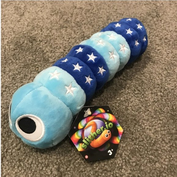 Bonkers | Toys | Slitherio Bendable Worm Blue W Stars 8 Plush Toy ...